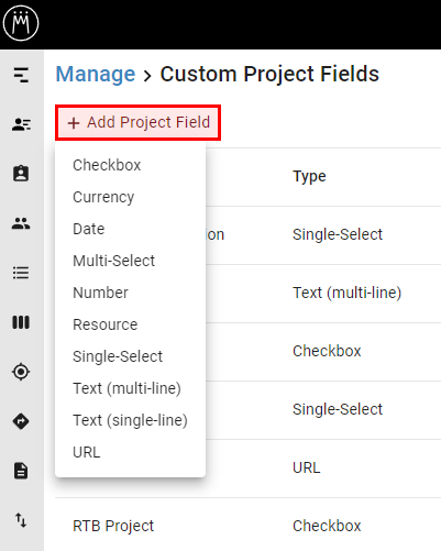 Manage Custom Project Fields – Meisterplan Help Center