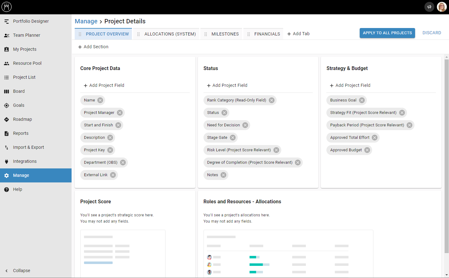 Configuring Project Details – Meisterplan Help Center