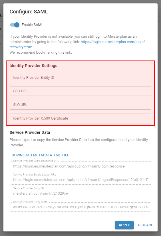 Configuring SSO with PingOne (SAML 2.0) – Meisterplan Help Center