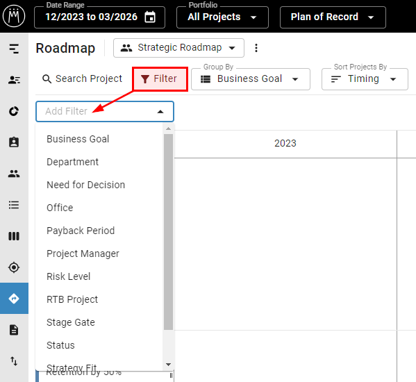 Roadmap (View) – Meisterplan Help Center