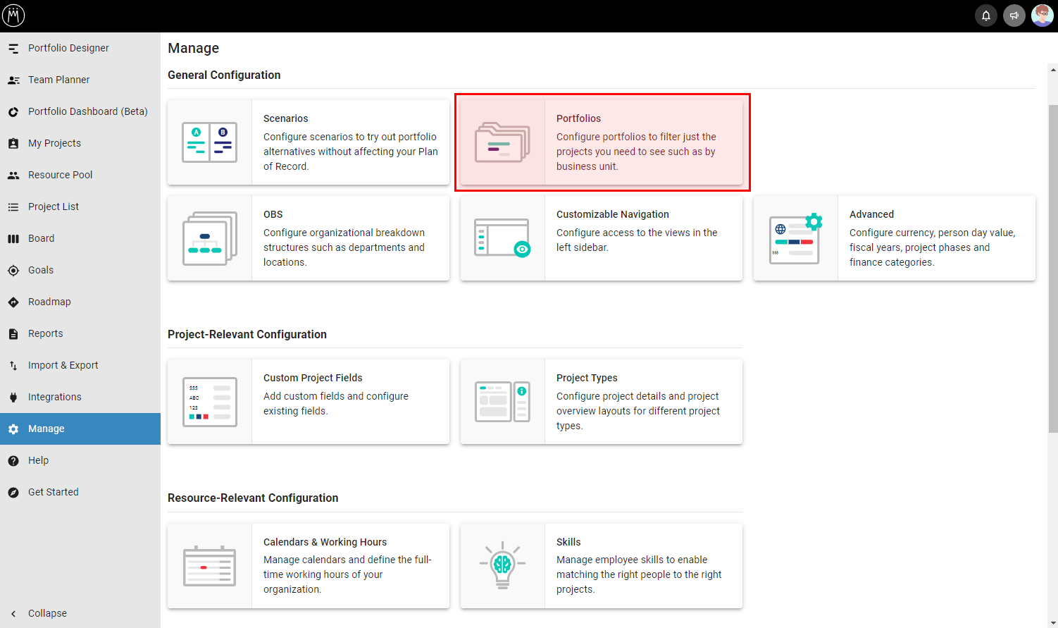 Adding, Editing and Deleting Portfolios – Meisterplan Help Center