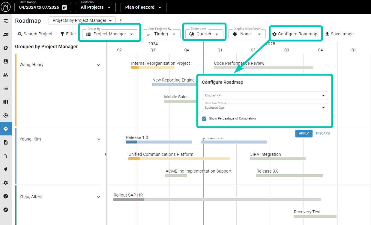 Roadmap (View) – Meisterplan Help Center