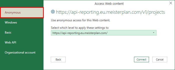 Connecting Microsoft Excel for Reporting – Meisterplan Help Center
