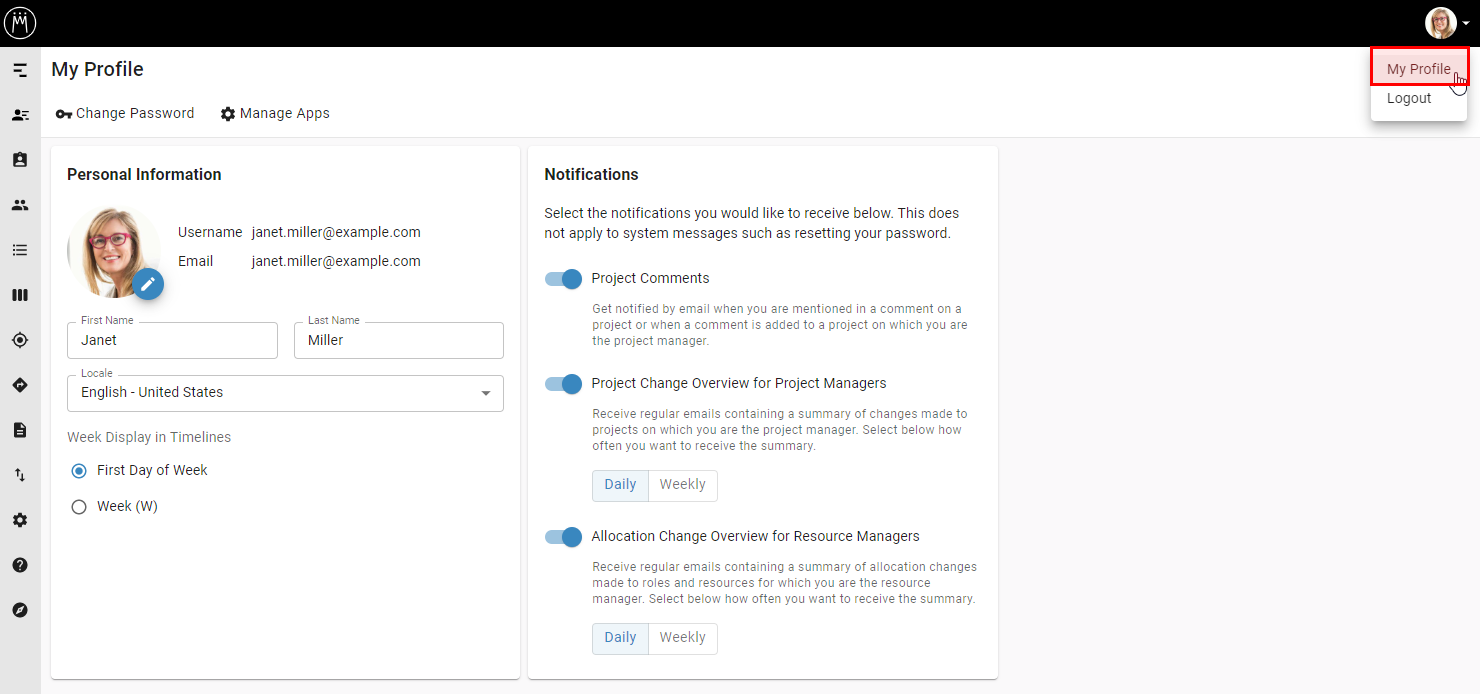 My Profile – Meisterplan Help Center