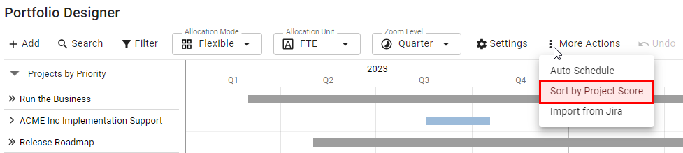 Rank and Project Score – Meisterplan Help Center
