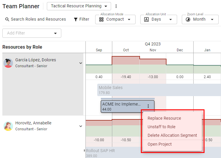 Team Planner - Adding, Editing and Deleting Allocations – Meisterplan Help Center
